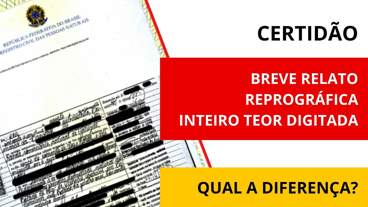 Registro Civil e emissão de certidões para processos de mudança de ...
